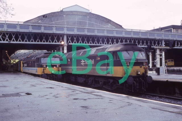 35MM RAILWAY SLIDE of Class 47 47709 & 47708 @ Glasgow QS Copyright to ...