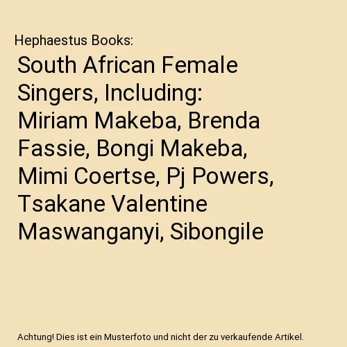 SOUTH AFRICAN FEMALE Singers, Including: Miriam Makeba, Brenda Fassie ...