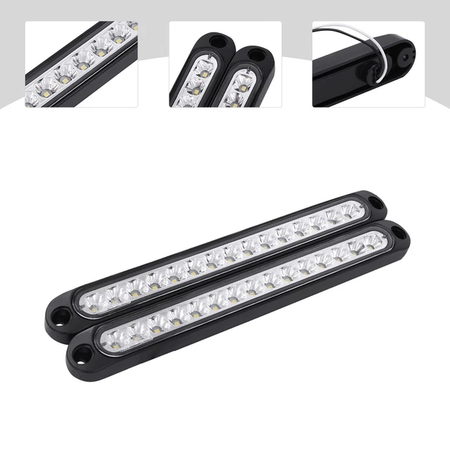 10& 2 LED Tail Lights Surface Mount Truck Trailer Backup Reverse Light ...