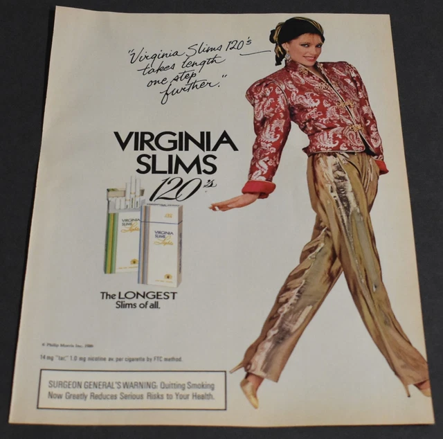 1986 PRINT AD Heels Fashion Style Lady Long Legs Virginia Slims Blonde ...