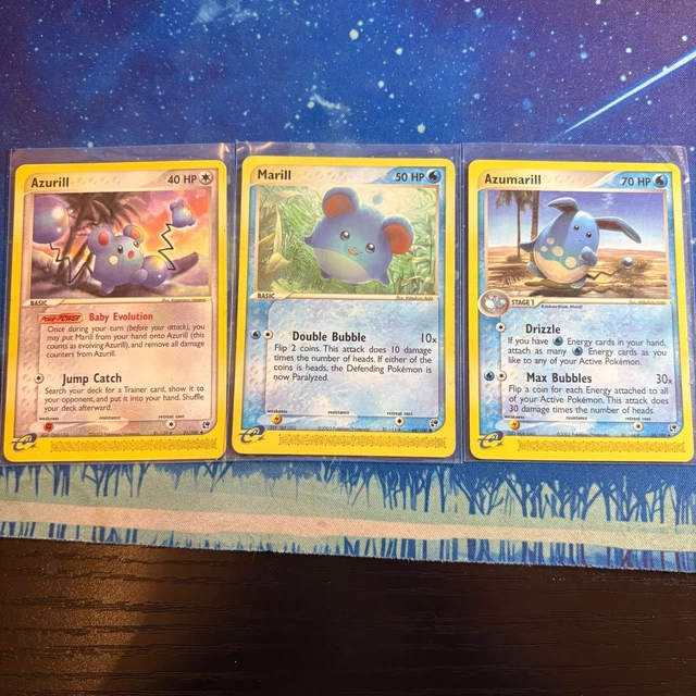 POKEMON CARDS - Azumarill evolution line - EX Sandstorm - Near Mint £6. ...