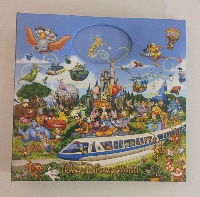 WALT DISNEY WORLD Parks Vintage Retro Photo Album Scrapbook Blue Theme ...
