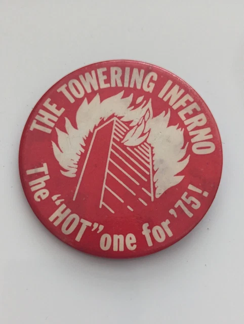 THE TOWERING INFERNO Vintage Pin Badge - Rare Find £20.00 - PicClick UK