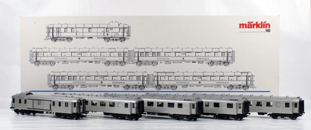H0 MÄRKLIN 4228 Schnellzugwagen Set Rheingold Met. Technologie 1990 Innenbel OVP EUR 155,55 ...