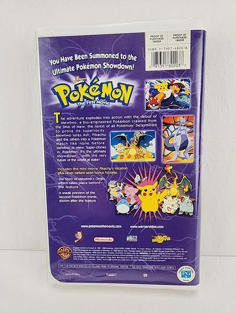 POKÉMON THE FIRST Movie: Mewtwo Strikes Back VHS 2000 Clamshell Tested ...