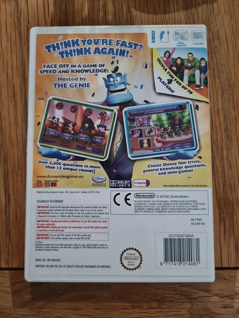 DISNEY THINK FAST Nintendo Wii £3.00 - PicClick UK