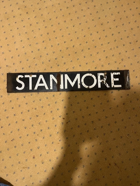 1930S LONDON UNDERGROUND Stanmore/Wembley Park Enamel Tube Destination ...