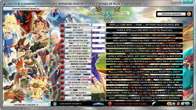 MONSTER HUNTER STORIES 2 Trainer Cheats Mods Tricks Codes Sotware Cheat ...