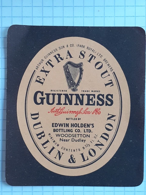 OLD UK BEER/ drinks label: Guinness btt Holden, Woodsetton : UK/Eire ...