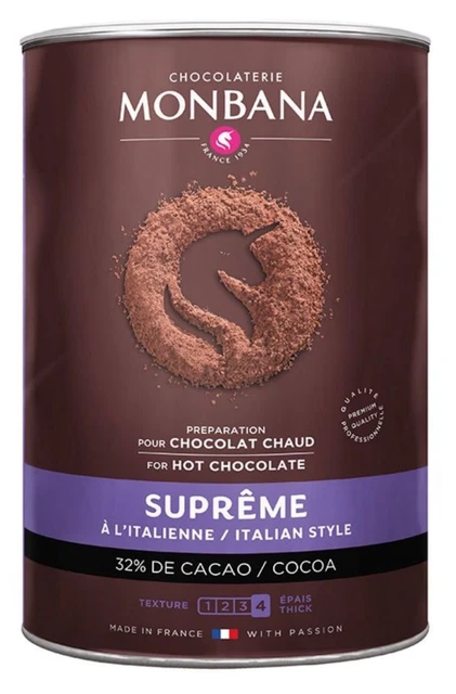 MONBANA SUPREME CHOCOLATE Powder Italian Style - 1kg Tub £30.99 ...