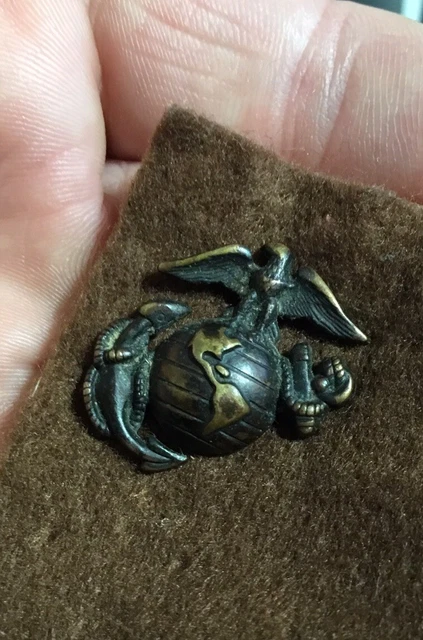 USMC US MARINE Corps Eagle Globe Anchor Army Pin Badge Metal Double Pin ...