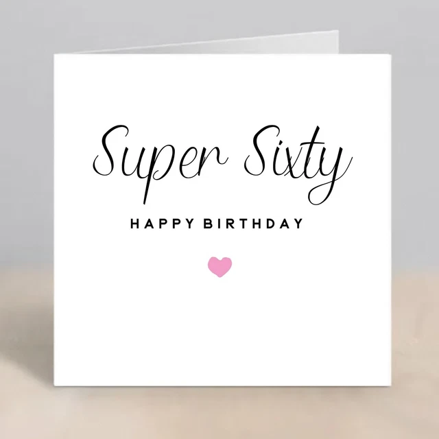 60th Birthday Card Her Mum Gran Nan Friend Sister Auntie Daughter