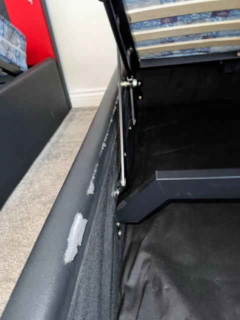 X ROCKER CERBERUS MKII Ottoman Bed Frame Storage PU Leather single bed ...