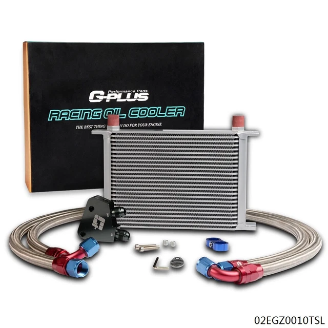 25 ROW ALUMINUM Engine Oil Cooler Silver Sandwich Plate Kit Fit For LS1 ...
