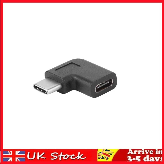 90 DEGREE ANGLE USB 3.1 Type C Male to Female USB-C Converter Adapter ...