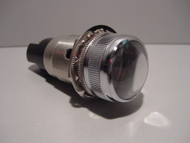 VINTAGE DIALCO JUMBO 1" Clear Glass Indicator Light 75W Military NOS ...