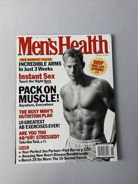 VINTAGE MEN’S HEALTH Magazine June 2001 Muscle Body Building Fitness Exercise £7.35 - PicClick UK