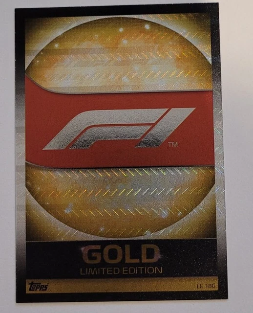 FORMULA 1 F1 Turbo Attax 2022 - F1 Logo Gold Limited Edition LE18G £6. ...