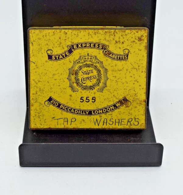 VINTAGE STATE EXPRESS 555 Cigarette Box Tin Metal Collectable Tobacco ...