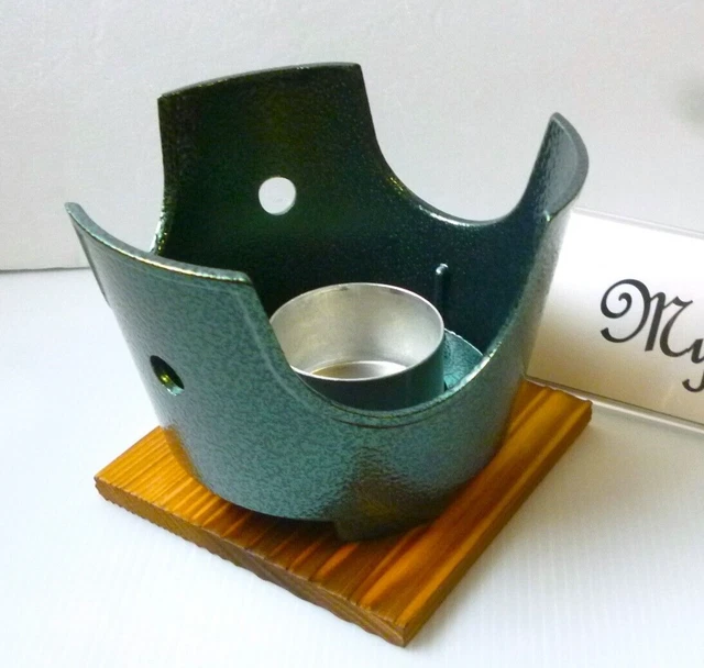 JAPANESE TABLETOP HIBACHI Grill Stove For One Green BBQ Fuel Camp ...