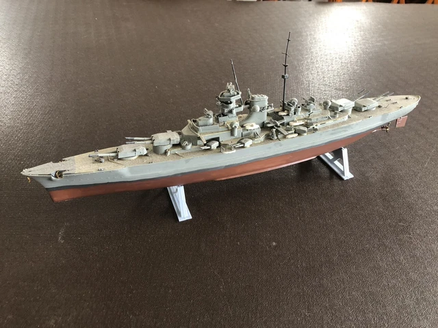 AIRFIX AS BUILT 1/600 Scale WW2 German Battleship Bismarck Kit Model £ ...