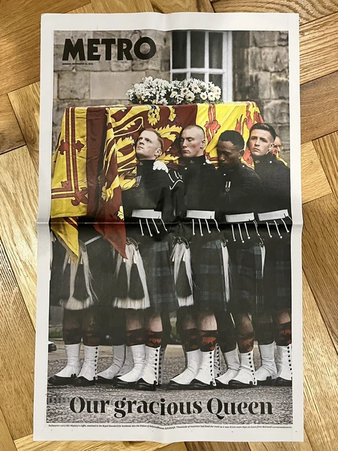 THE METRO UK NEWSPAPER QUEEN ELIZABETH II DEATH 1926-2022 - SEPTEMBER 12th 2022 £1.99 - PicClick UK