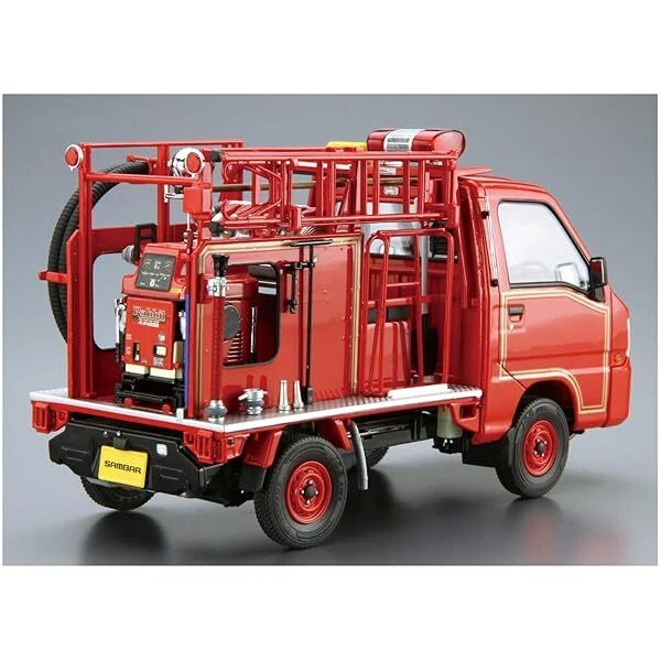 AOSHIMA 1/24 SUBARU TT2 SAMBAR Fire Truck 2011 Model Kit w/ Tracking ...