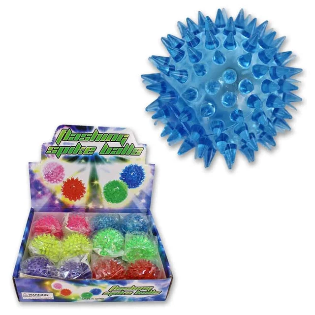 12 STÜCK FLUMMI LED "Igel" im Display - ca. 55 mm Flummies groß im Set ...