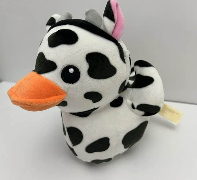 MTY INTERNATIONAL DUCK Plush 6.5" Cow Moo Farm Stuffed Animal Ducky Toy ...