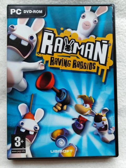 RAYMAN RAVING RABBIDS PC kids game quirky games with mad rabbits! 2006 ...