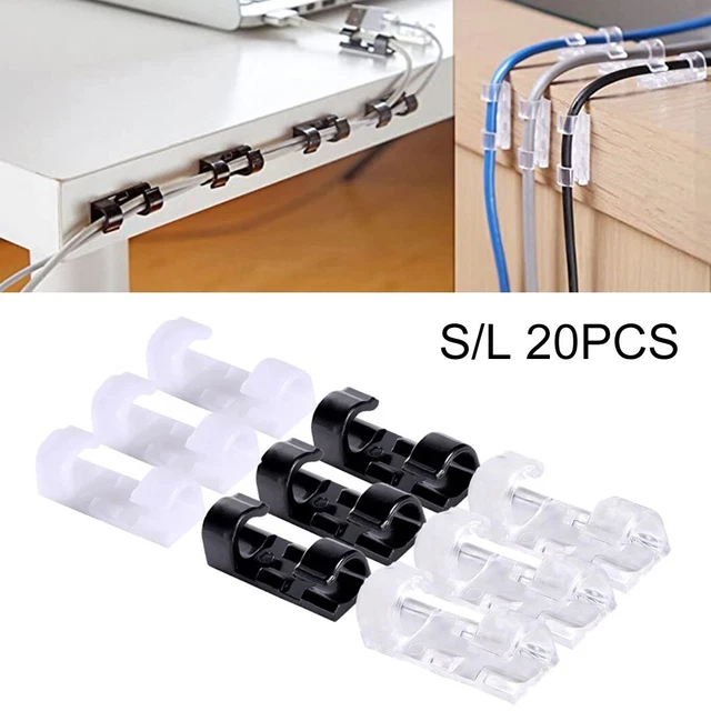 SERRE-CÂBLE SUPPORT SERRE-CÂBLE Auto-Adhésif de Table Mur 20 X ...
