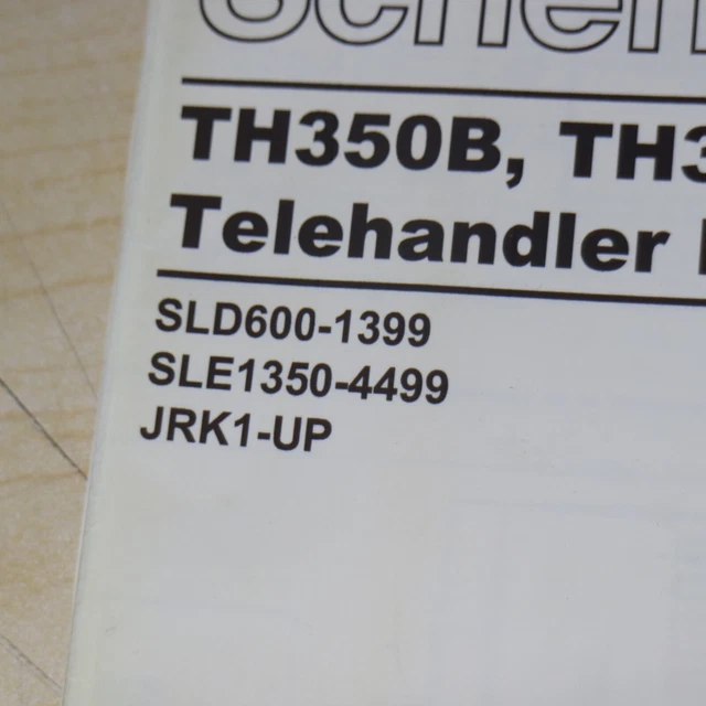 CATERPILLAR TH350B TH355B TH360B ELEKTRISCHES Schema Diagramm Handbuch ...