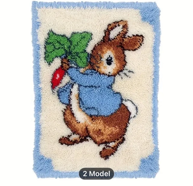LATCH HOOK rug kit " peter Rabbit Lovely And Bright 50 x 38cm £19.43 ...