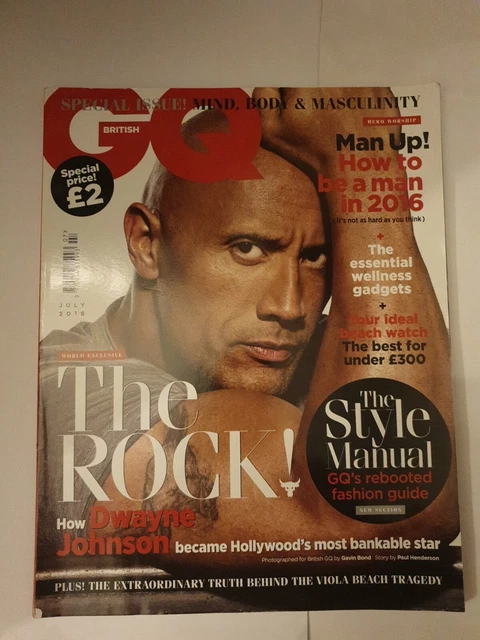 BRITISH #GQ MAGAZINE JULY 2016 #THE #ROCK ! DWAYNE JOHNSON £12.99 ...