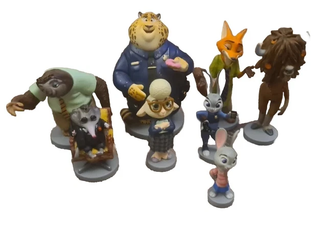 ZOOTOPIA DISNEY FIGURES 8 Bundle Cake Topper Judy Hopps Flash The Sloth ...
