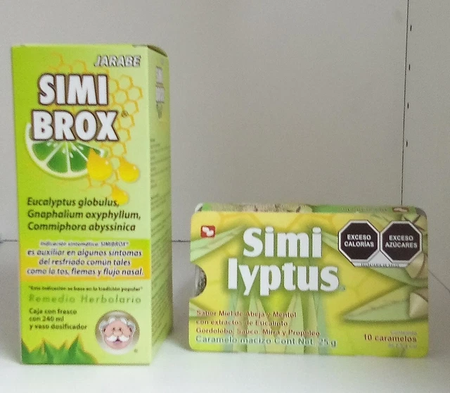 2X1 SIMIBROX NATURAL Syrup For Cough With Honey + Simi Lyptus Caramel ...