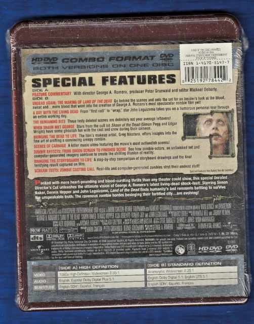 LAND OF THE Dead Unrated Director's Cut HD DVD Combo Format Movie NEW ...