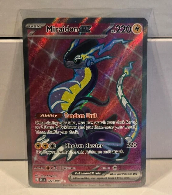 MIRAIDON EX 227/198 Pokémon TCG Scarlet & Violet Ultra Rare Full Art ...