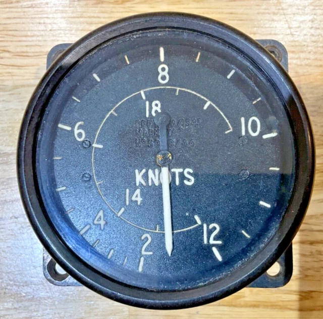 VINTAGE WW2 RAF Aircraft 210 Knot Airspeed Indicator - 6A/1543 £49.95 ...