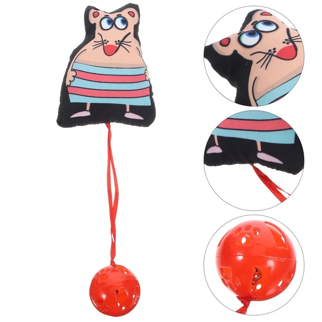 MOUSE SHAPED CAT Toy with Bell Plush Mouse Toy Pet Cat Indoor ...