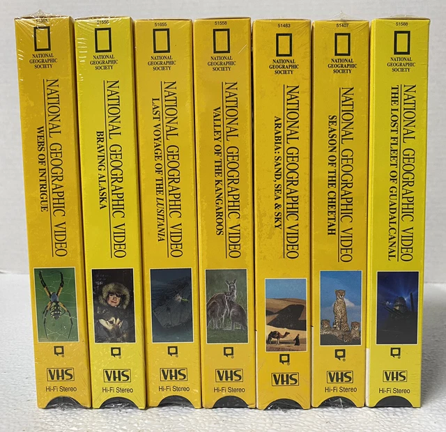 LOT OF 7 National Geographic Video VHS Animals Spiders Kangaroo Cheetah ...