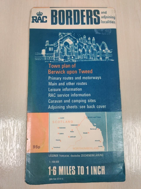 VINTAGE RAC BORDERS Map £0.99 - PicClick UK