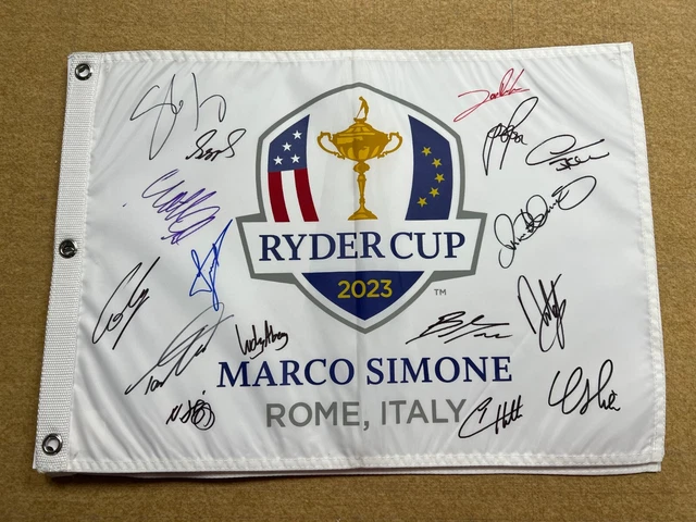2023 RYDER CUP Official Flag - Signed by Team Europe Players with ...