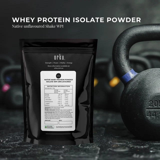 NATIVE WHEY PROTEIN Powder Isolate WPI Supplement Unflavoured Shake 400g $49.95 - PicClick AU