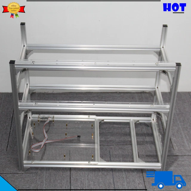 MINING RIG FRAME For 12GPU Alluminum Open Air Miner Mining Frame Rig ...
