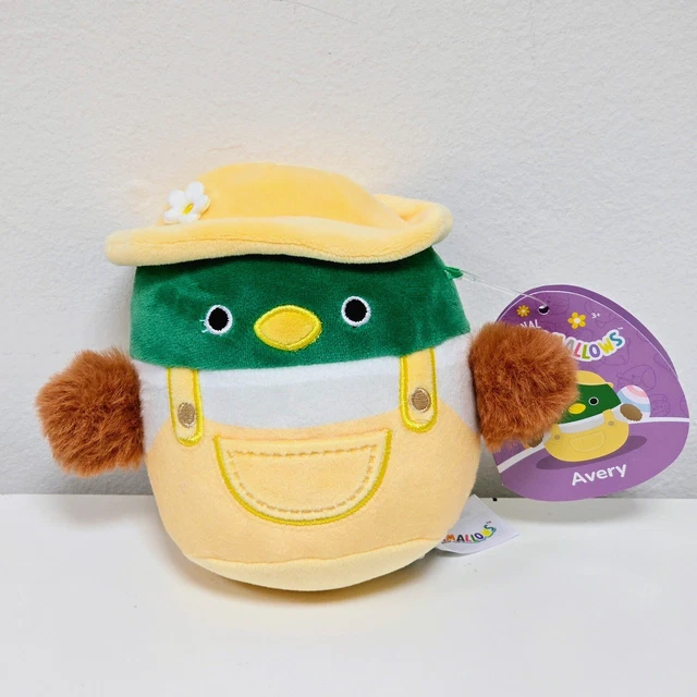 BNWT SQUISHMALLOW DUCK Mallard Avery Squishmallow Avery In Overalls And ...