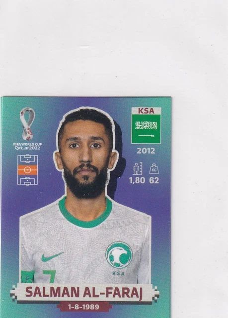 PANINI QATAR WORLD Cup Sticker 2022 Saudi Arabia Nr. KSA 12 Salman Al ...