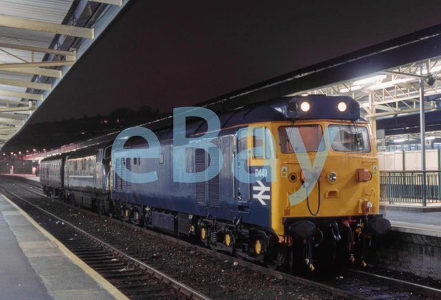 35MM RAILWAY SLIDE of Class 50 D449 @ Plymouth Copyright to Buyer £4.99 ...