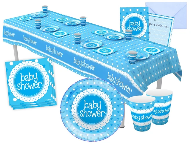 BLUE BABY SHOWER Boy Party Tableware Decorations - Napkin, Plates, Cups ...