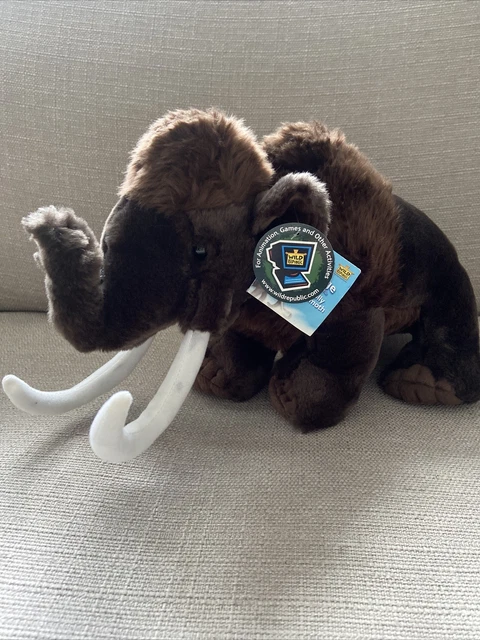 12” WILD REPUBLIC National History Ice Age WOOLLY MAMMOTH SOFT TOY ...
